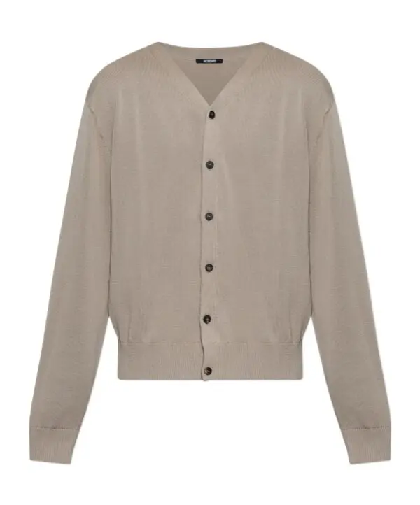 Jacquemus V-neck Long-sleeved Knit Top