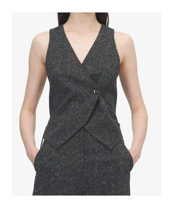 Alexander McQueen Lace-detailed Glittered Vest