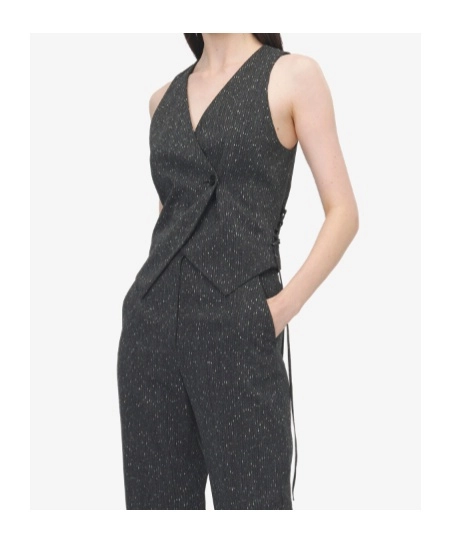 Alexander McQueen Lace-detailed Glittered Vest