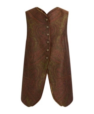 Etro Wool-blend Jacquard Waistcoat With Paisley Motif - Green
