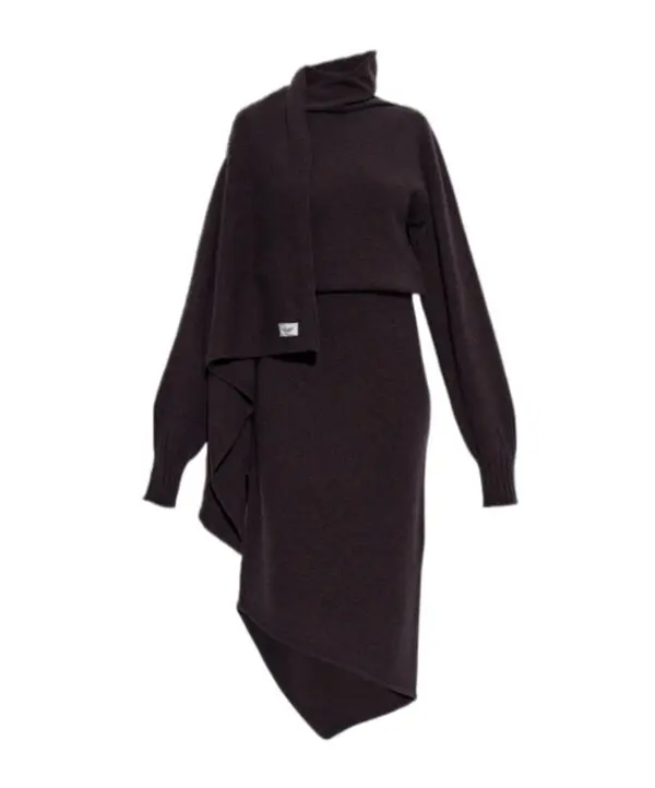 Attico Long Sleeve Dress - Brown