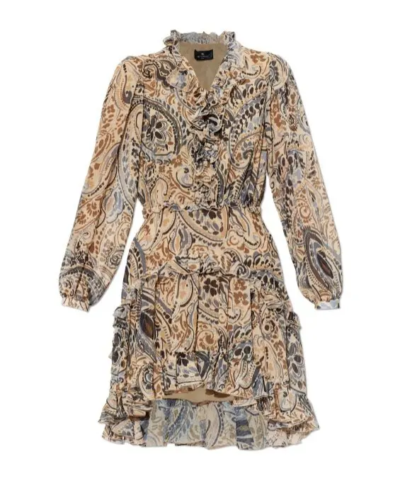 Etro Long-sleeved Dress - Beige