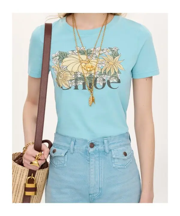 Chloé Floral Logo" T-shirt