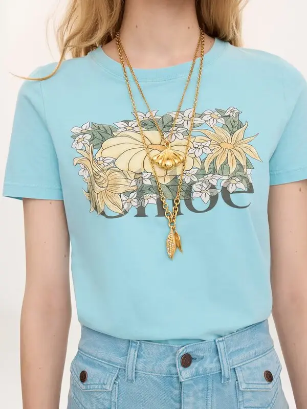 Chloé Floral Logo" T-shirt