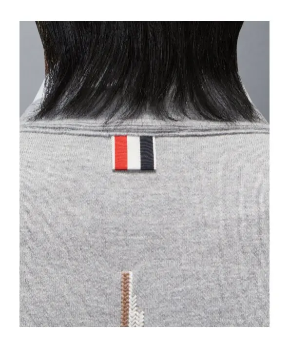 Thom Browne V-neck Cardigan With Sailboat Embroidery