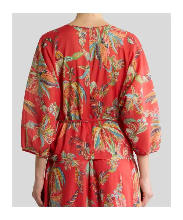 Etro Paisley-print Ruffled Blouse