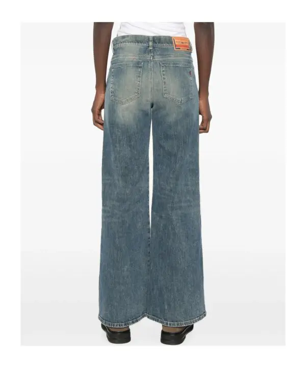 DIESEL® Wide-leg Jeans With Faded Effect