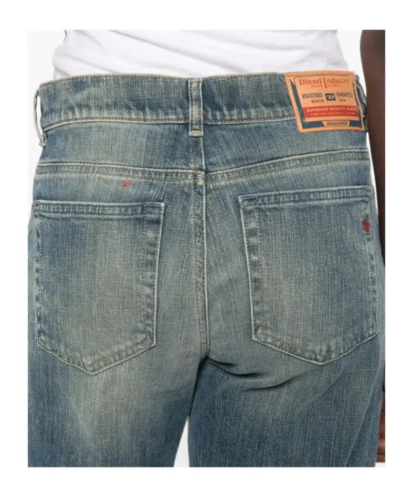 DIESEL® Wide-leg Jeans With Faded Effect