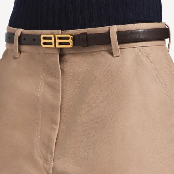 Balenciaga Bolero Bb Belt - Moka