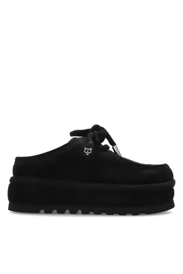 NAKED WOLFE Suede Platform Shoes "blizzard - Black