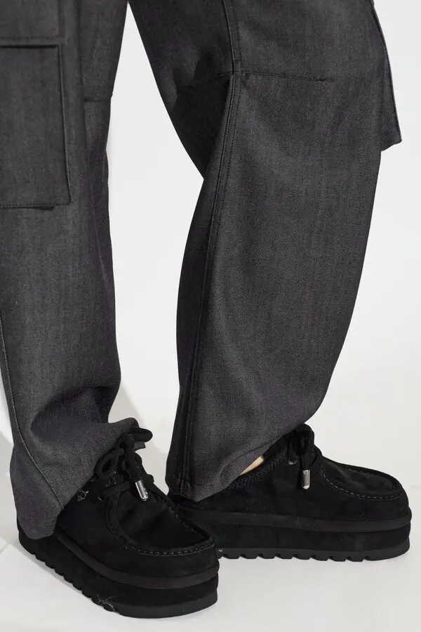 NAKED WOLFE Suede Platform Shoes "blizzard