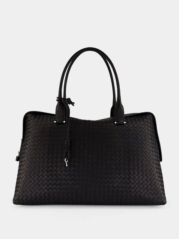 Bottega Veneta Silky Nappa Leather Tote Bag - Black