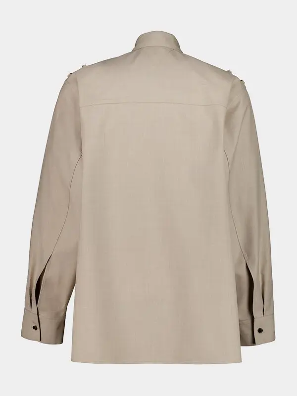 Bottega Veneta Overshirt Wool Cotton Melange