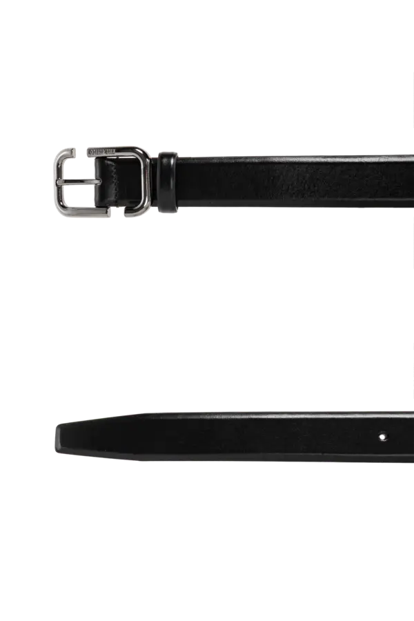 Attico Leather Belt With Chain Detail
