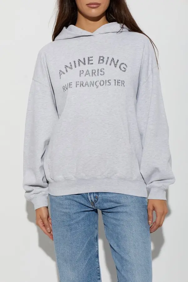 ANINE BING Harvey" Cotton Sweatshirt - Grey