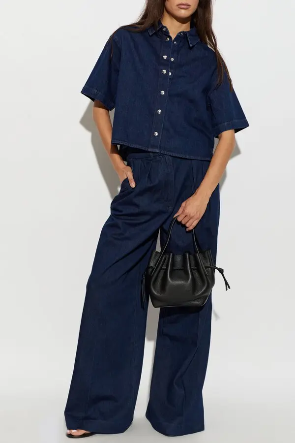ANINE BING Lincoln" Denim Shirt - Navy Blue