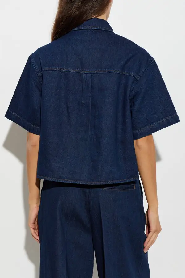 ANINE BING Lincoln" Denim Shirt - Navy Blue
