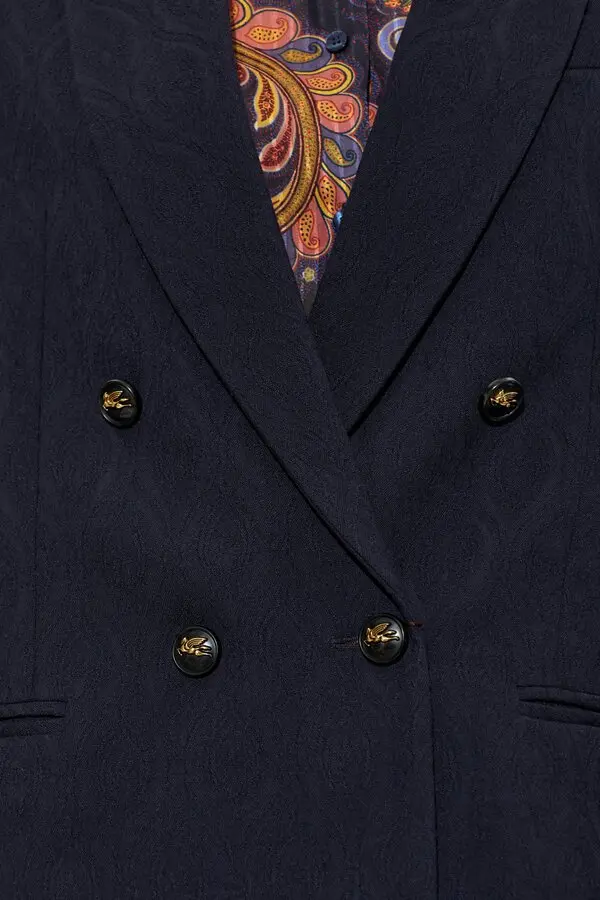 Etro Double-breasted Wool Blazer