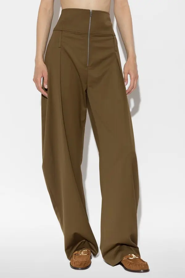 FERRAGAMO High-waisted Wool Trousers