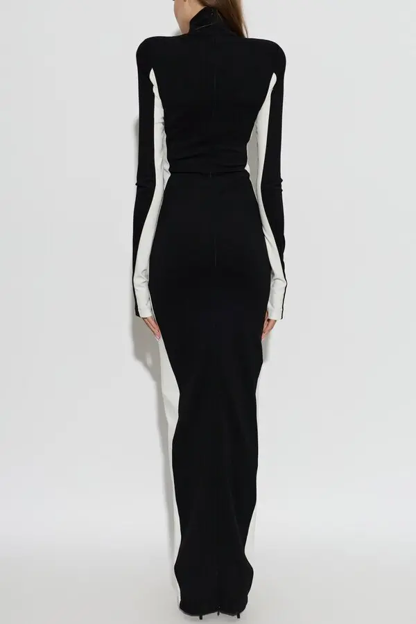 Dsquared2 Long Sleeve Maxi Dress With Shoulder Pads
