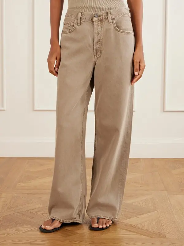 AGOLDE Low Slung Baggy Wide-leg Jeans - Brown