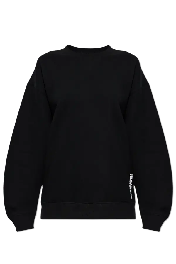 JIL SANDER Sweatshirt With Printed Logo - Black