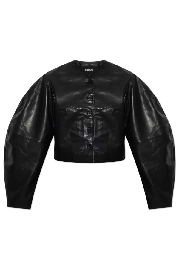 ROTATE BY BIRGER CHRISTENSEN Leather Jacket - Black
