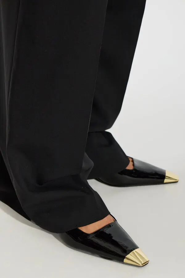 Furla Metal Slingback Kitten Heel Pumps