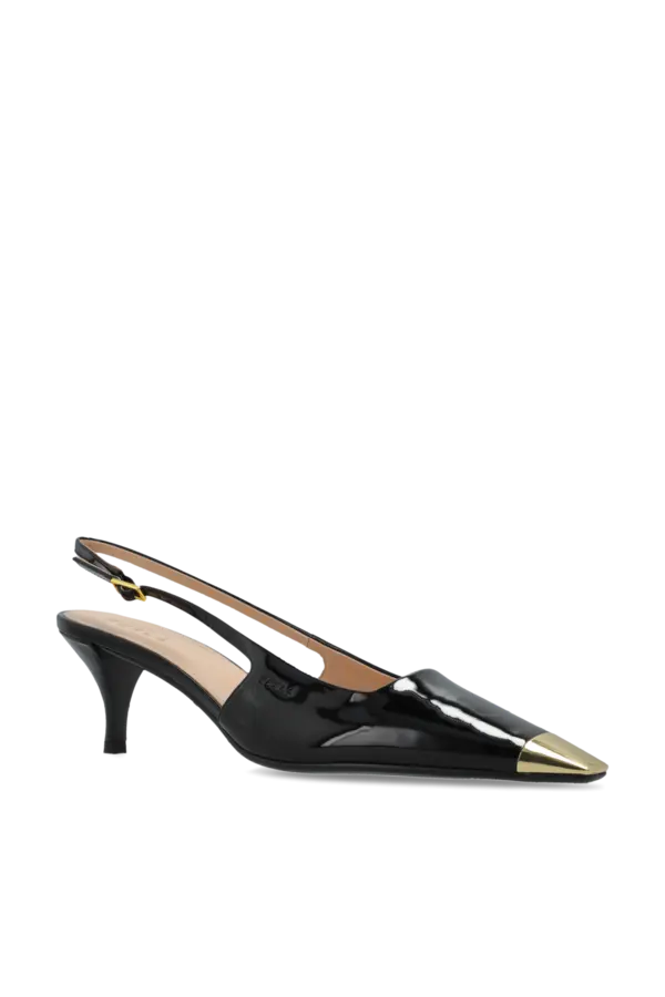 Furla Metal Slingback Kitten Heel Pumps