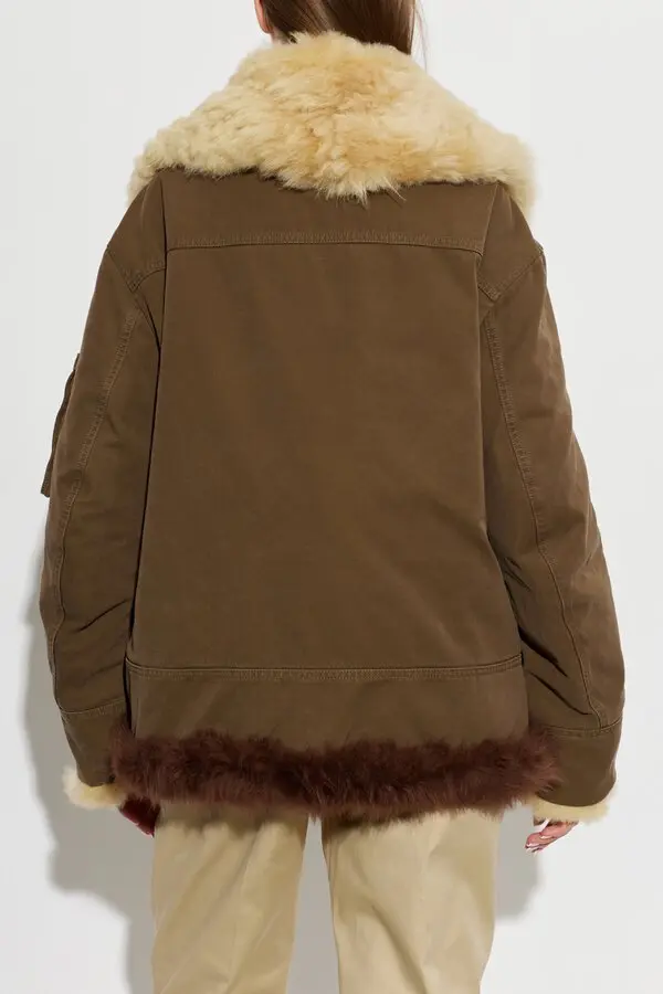 Dsquared2 Jacket With Fur Trim