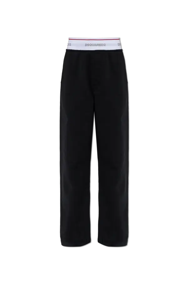 Dsquared2 Wide-leg Sweatpants - Black