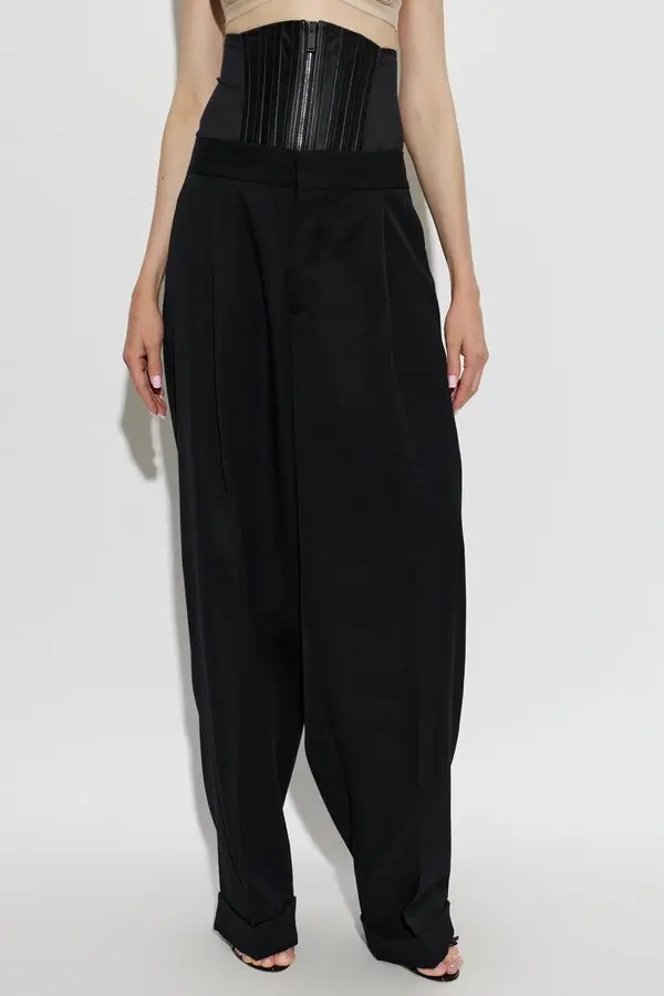 Dsquared2 Wide Leg Trousers With Corset Belt