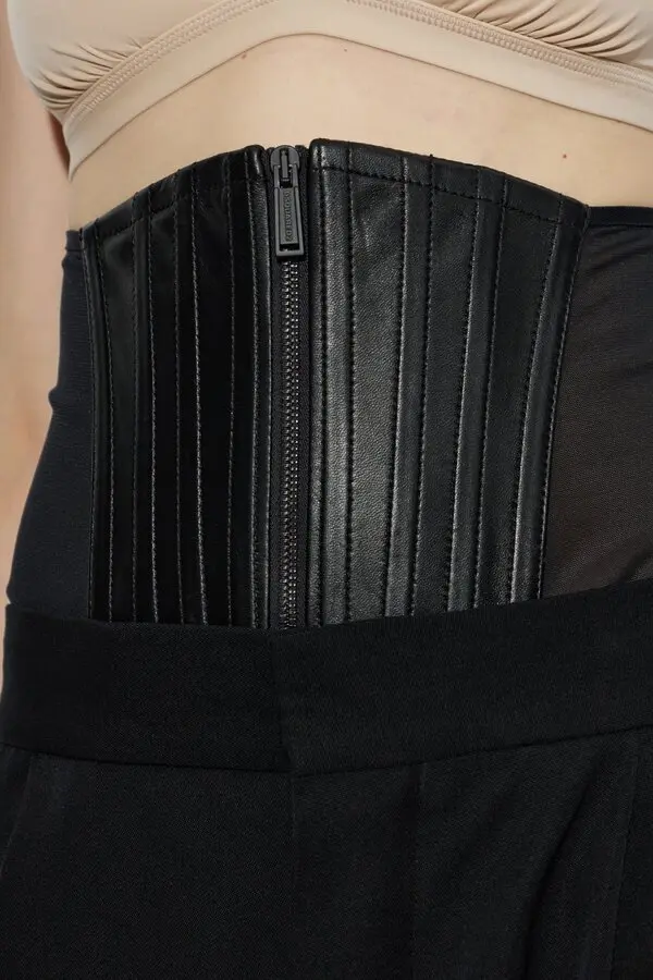 Dsquared2 Wide Leg Trousers With Corset Belt