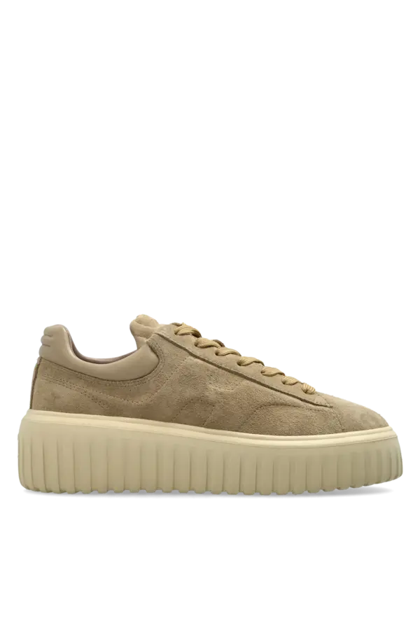 Hogan Leather Sports Shoes - Beige