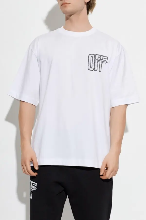 Off-White T-shirt With Printed Logo