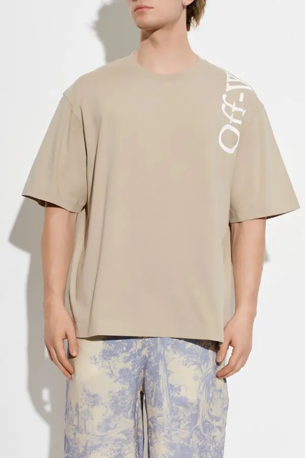 Off-White T-shirt With Printed Logo