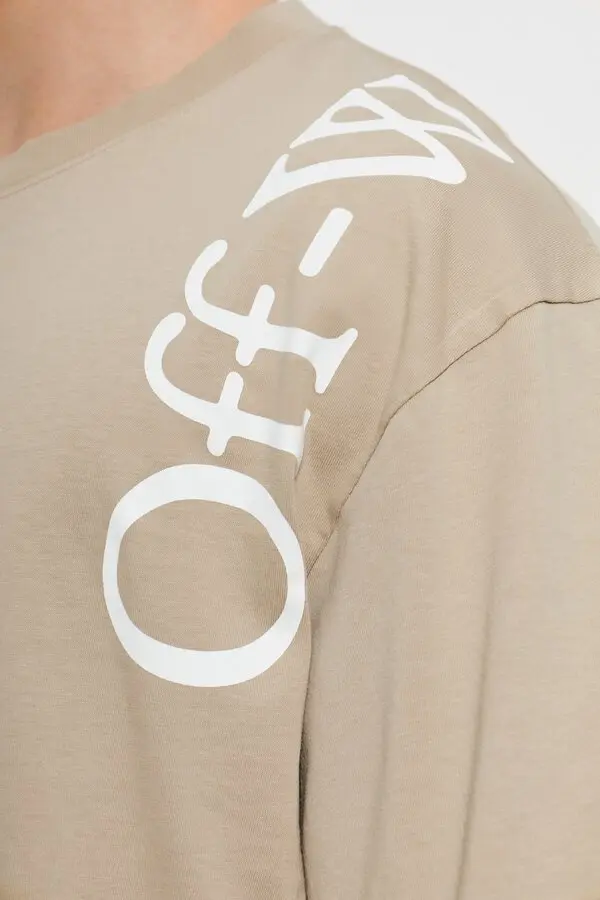 Off-White T-shirt With Printed Logo