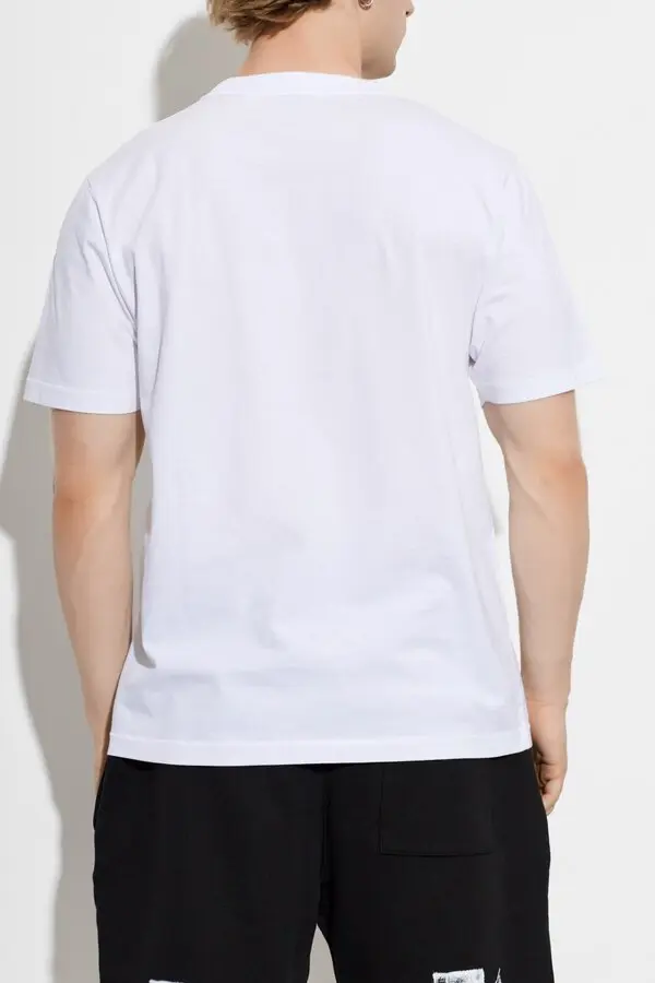 Off-White T-shirt With Embroidered Logo