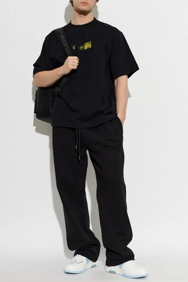 Off-White T-shirt With Printed Logo