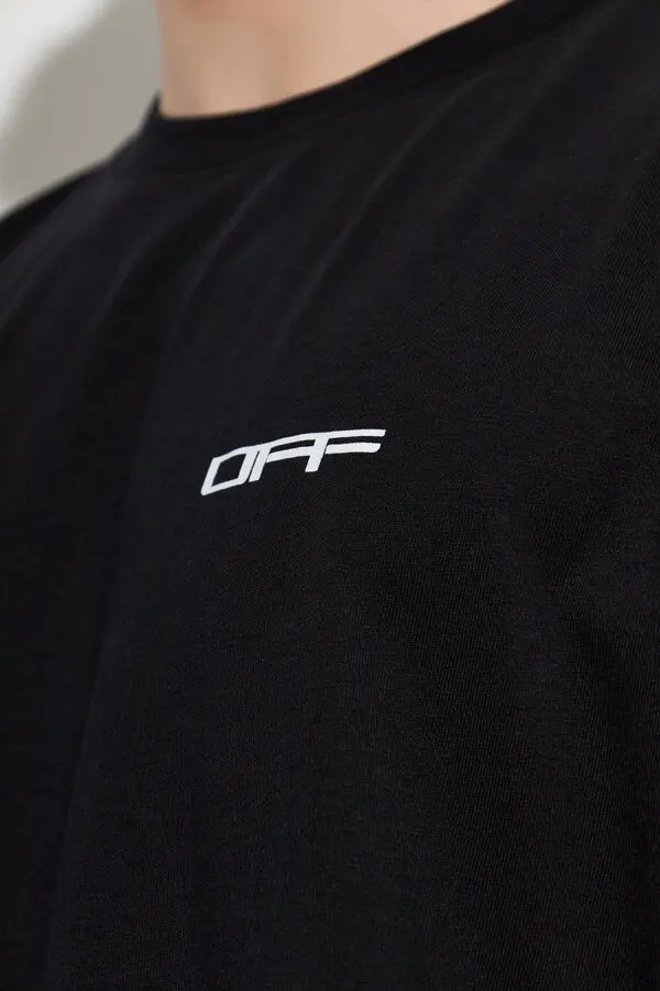 Off-White T-shirt With A Colorful Printed Logo