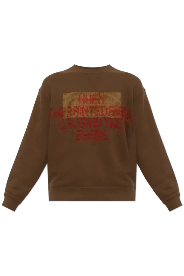 JW Anderson Sweatshirt With Embroidery - Brown