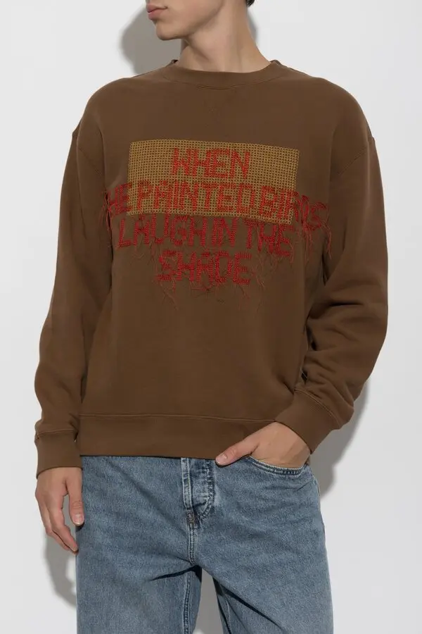 JW Anderson Crewneck Sweatshirt With Embroidered Detailing