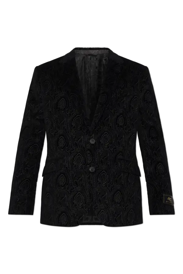 Etro Blazer With A Single Vent - Black