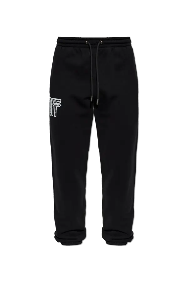 Off-White Sweatpants With Printed Logo - Black