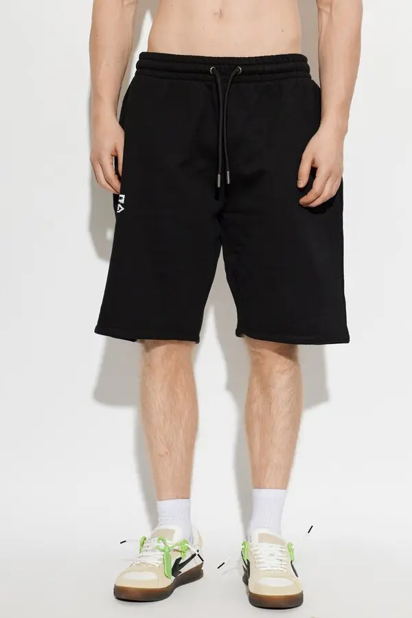 Off-White Sweat Shorts With Printed Logo
