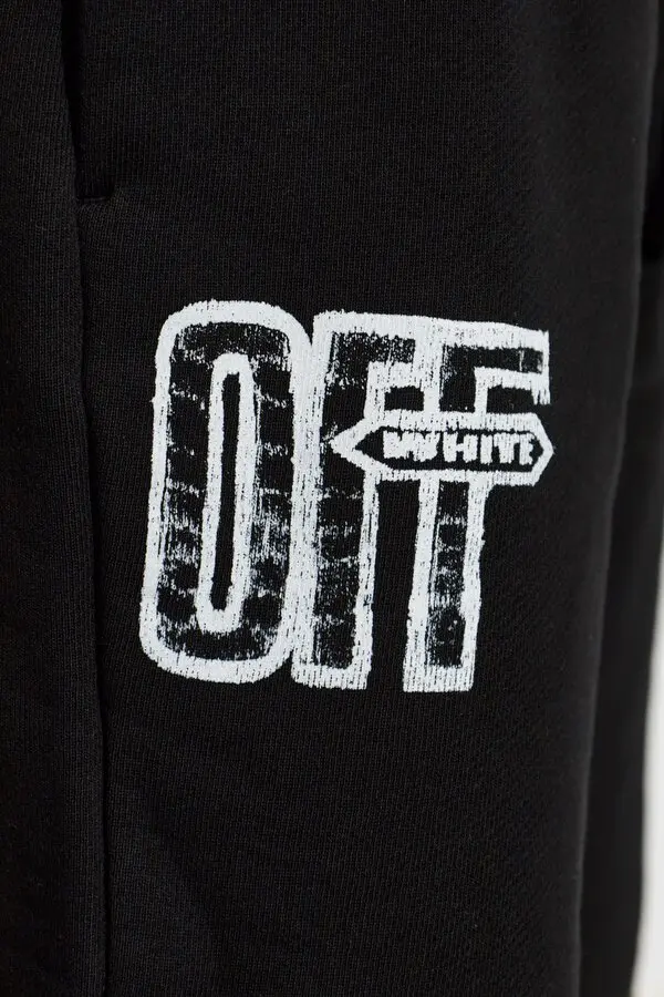 Off-White Sweat Shorts With Printed Logo