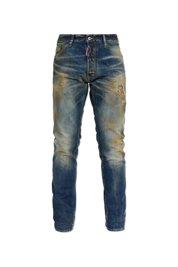Dsquared2 Teddy’ Jeans With A Vintage Effect - Blue