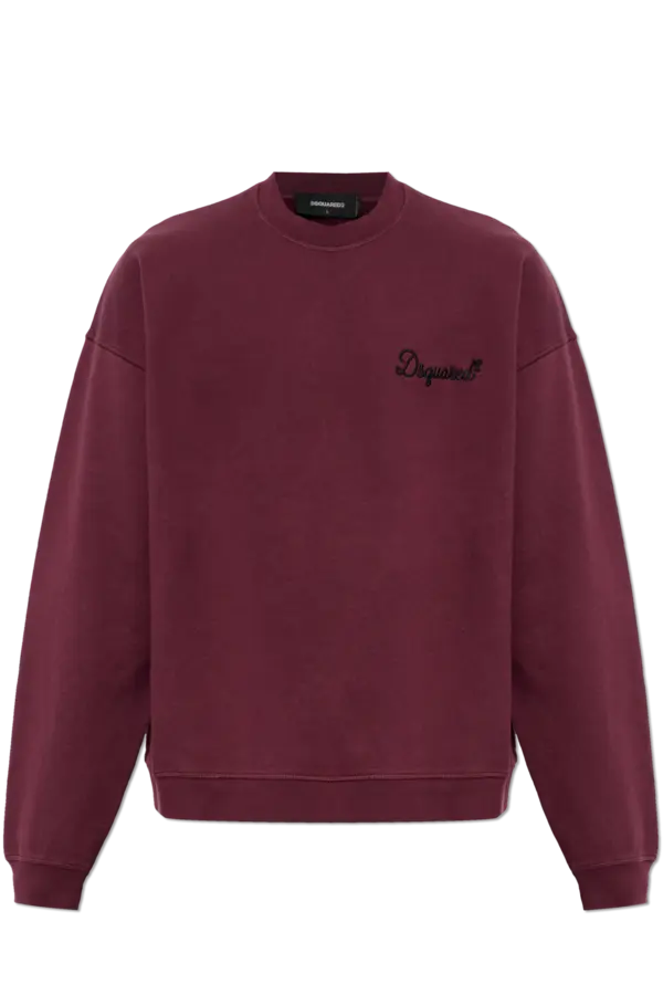 Dsquared2 Sweatshirt With Embroidered Logo - Burgundy
