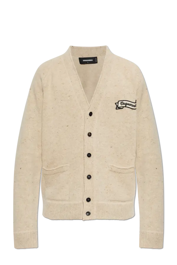 Dsquared2 Sweater With An Embroidered Logo - Beige
