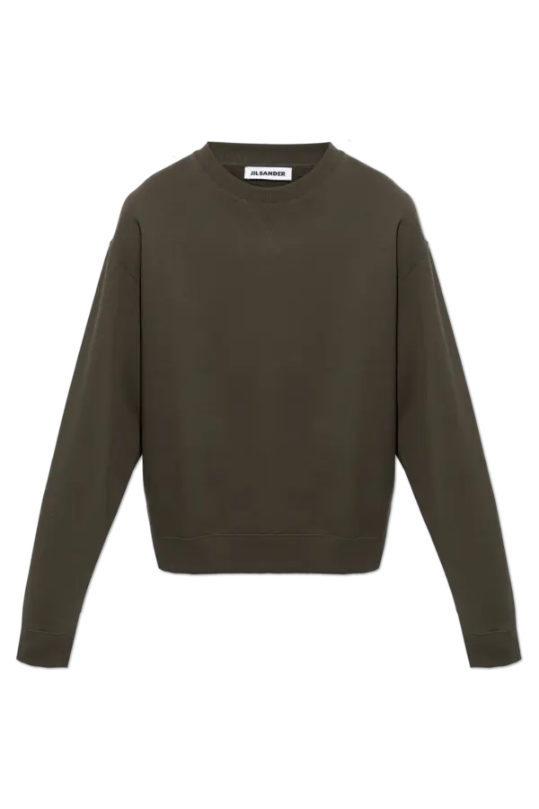 JIL SANDER Sweatshirt With Printed Logo - Green